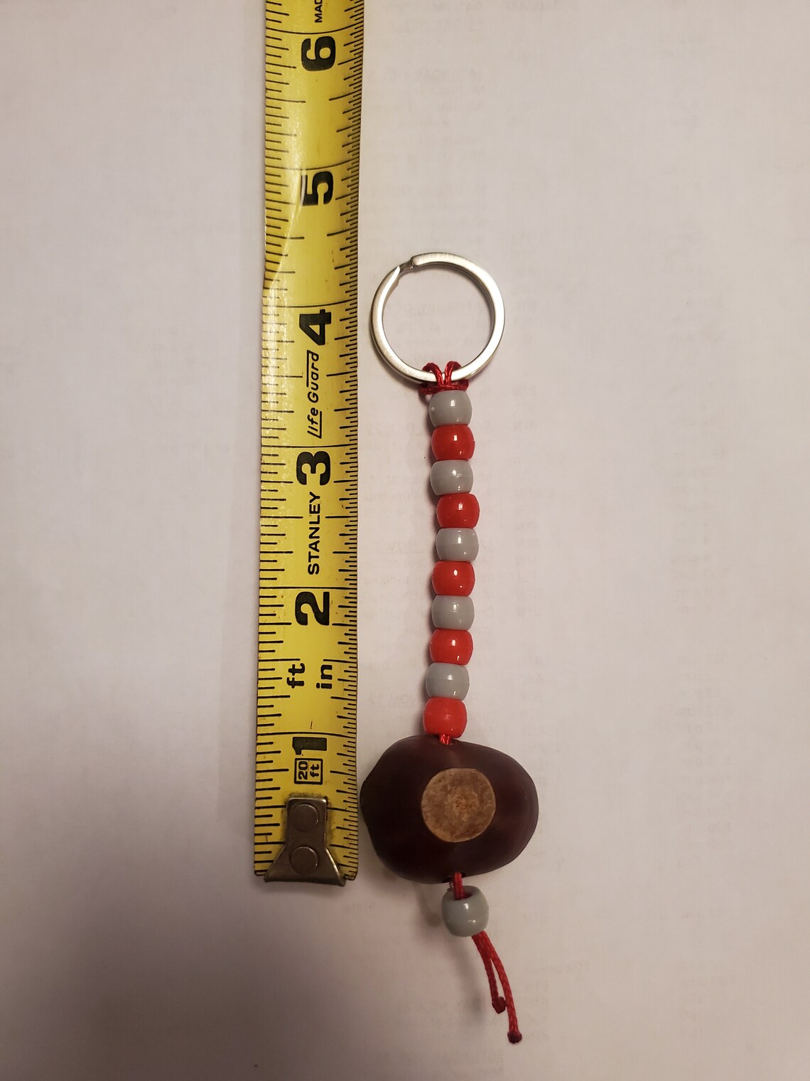 Ohio State Buckeye Keychains. Handmade Real Buckeyes & Pony Beads lot ...
