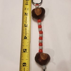 Ohio State Buckeye Keychains. Handmade! Real Buckeyes & Pony Beads ...