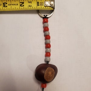 Ohio State Buckeye Keychains. Handmade Real Buckeyes & Pony Beads lot ...