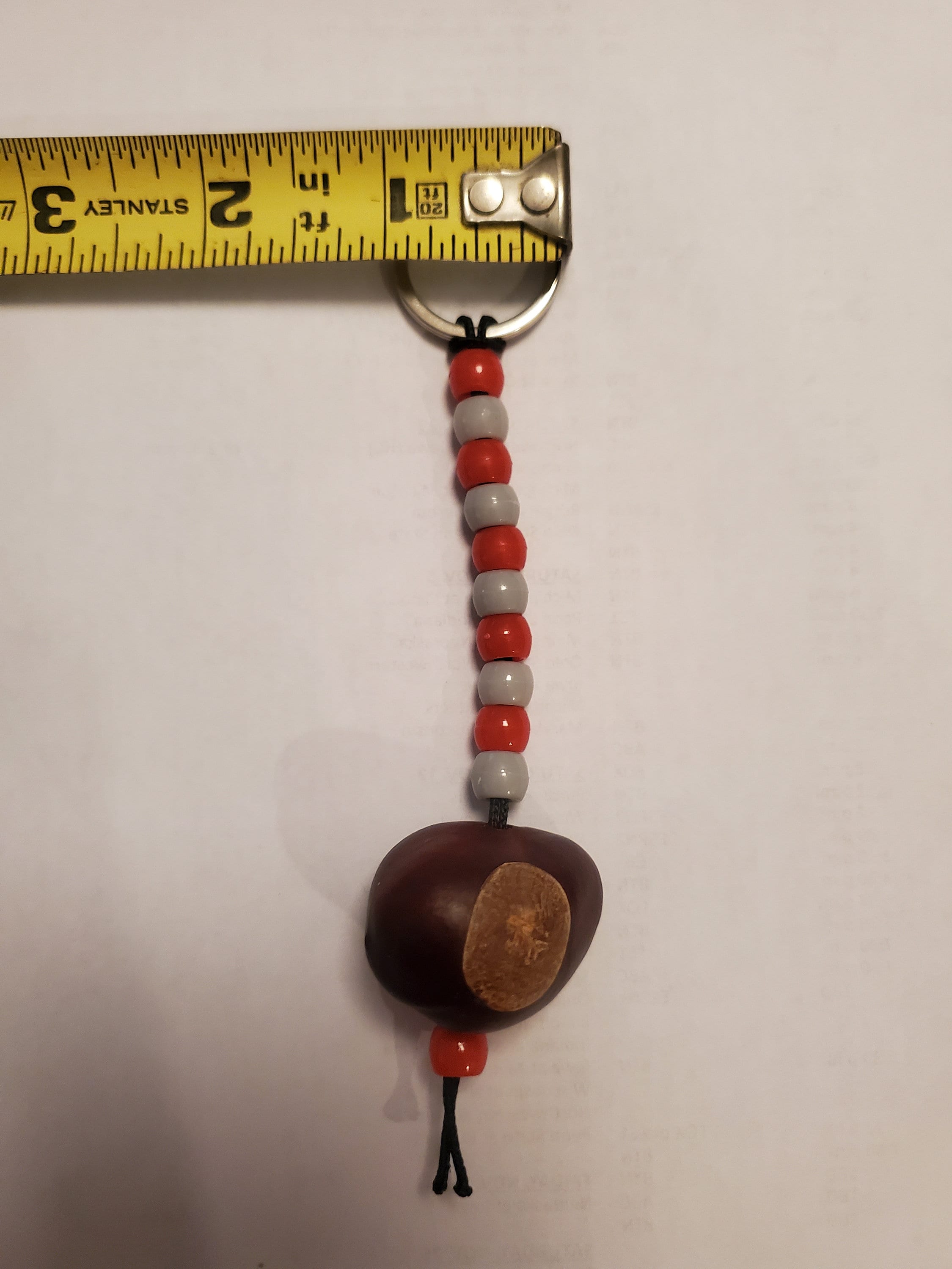 Ohio State Buckeye Keychains. Handmade! Real Buckeyes & Pony Beads ...
