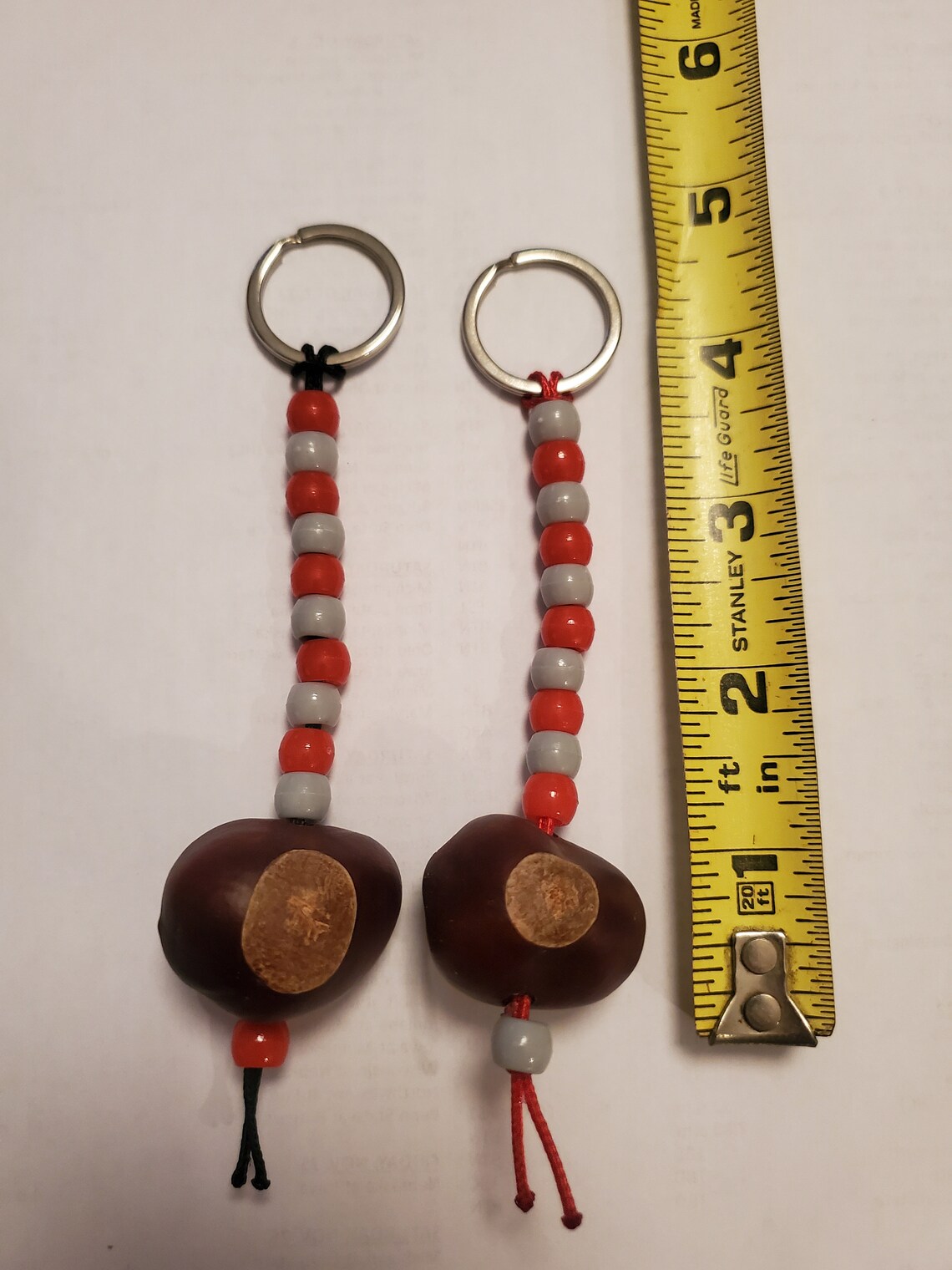 Ohio State Buckeye Keychains. Handmade! Real Buckeyes & Pony Beads ...
