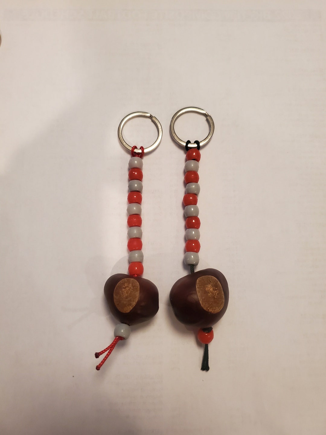 Ohio State Buckeye Keychains. Handmade! Real Buckeyes & Pony Beads ...