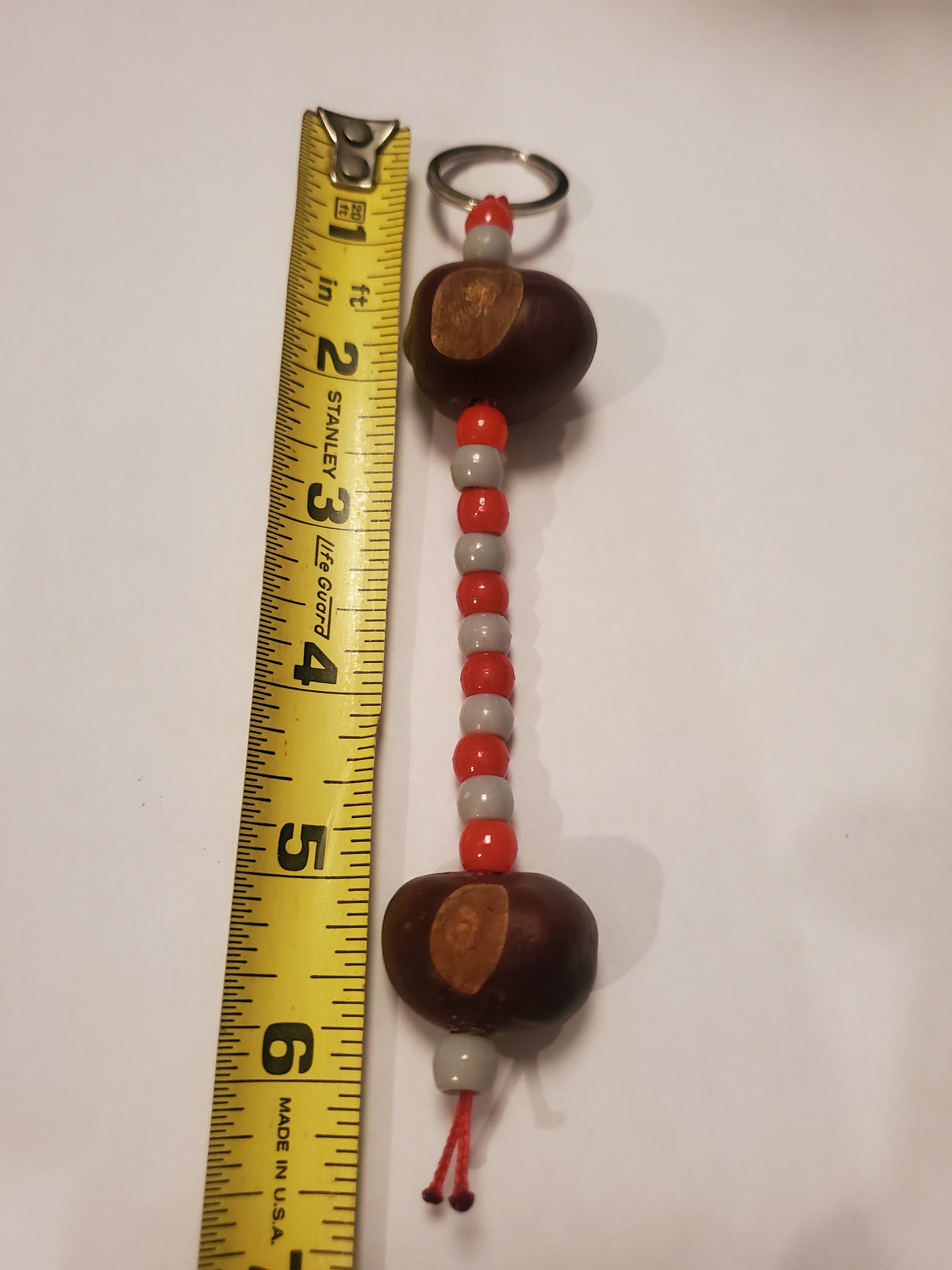 Ohio State Buckeye Keychains. Handmade! Real Buckeyes & Pony Beads ...