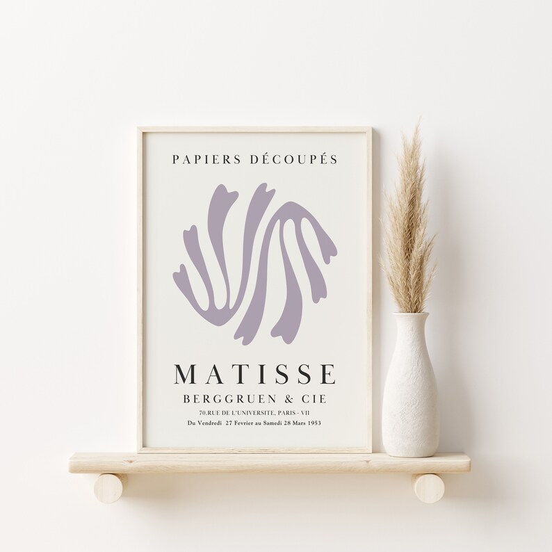 Matisse Gallery Wall Art Set of 3, Soft Color Matisse Prints, Abstract ...