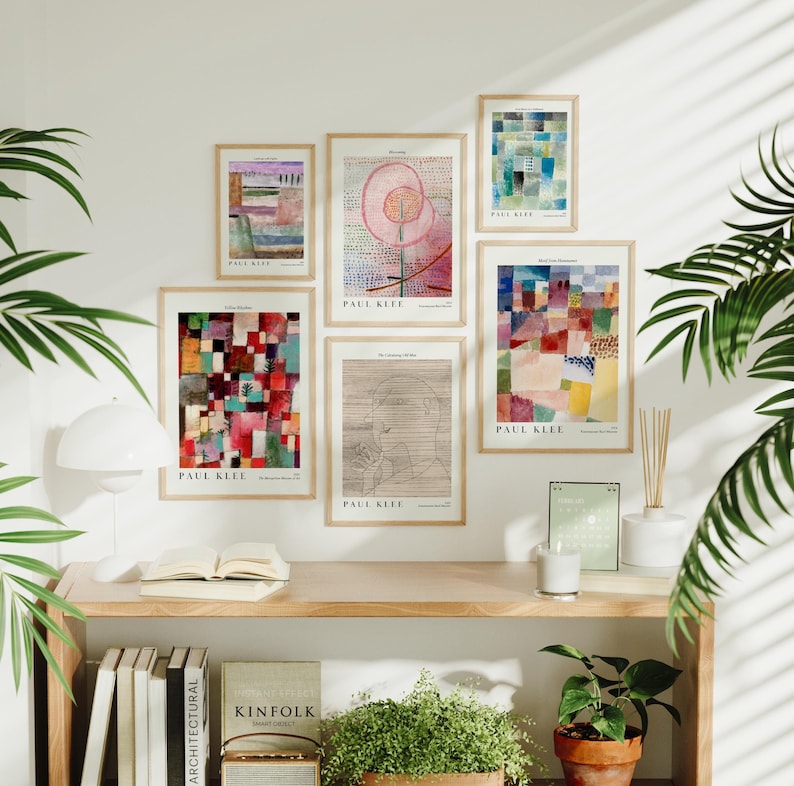 Paul Klee Modern Wall Art Set of 6, Aesthetic Abstract Wall Decor ...