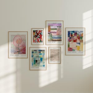 Paul Klee Modern Wall Art Set of 6, Aesthetic Abstract Wall Decor ...