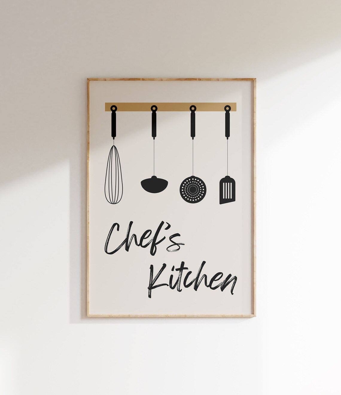 Minimalist Kitchen Chef Wall Art, Food and Cook Print, Printable Modern ...