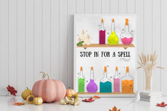 Stop in for A Spell Wall Art Potion Witch's Potion - Etsy