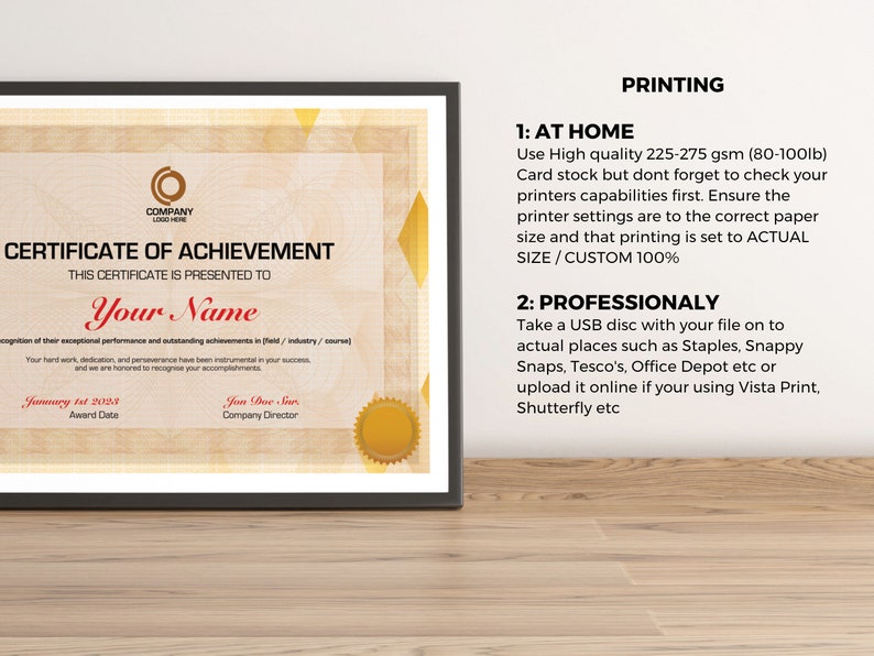 Editable Certificate of Achievement / Completion / Appreciation ...
