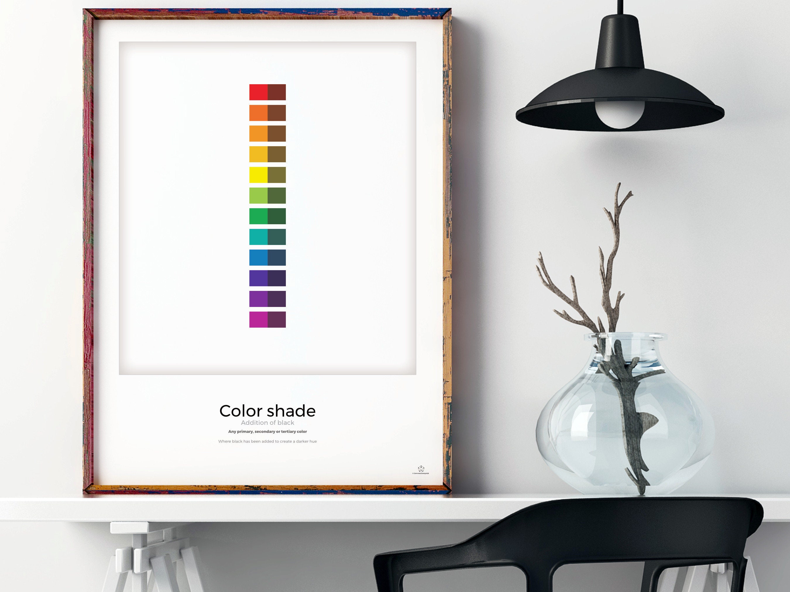 Color Theory SHADE Reference Poster, Artist/designer Printable PDF ...