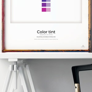 Color Theory TINT Reference Poster, Artist/designer Printable PDF ...