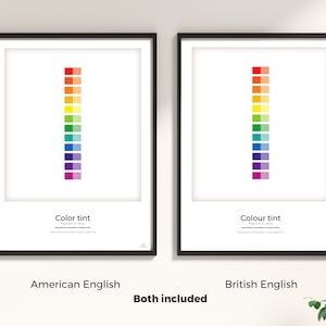 Color Theory TINT Reference Poster, Artist/designer Printable PDF ...