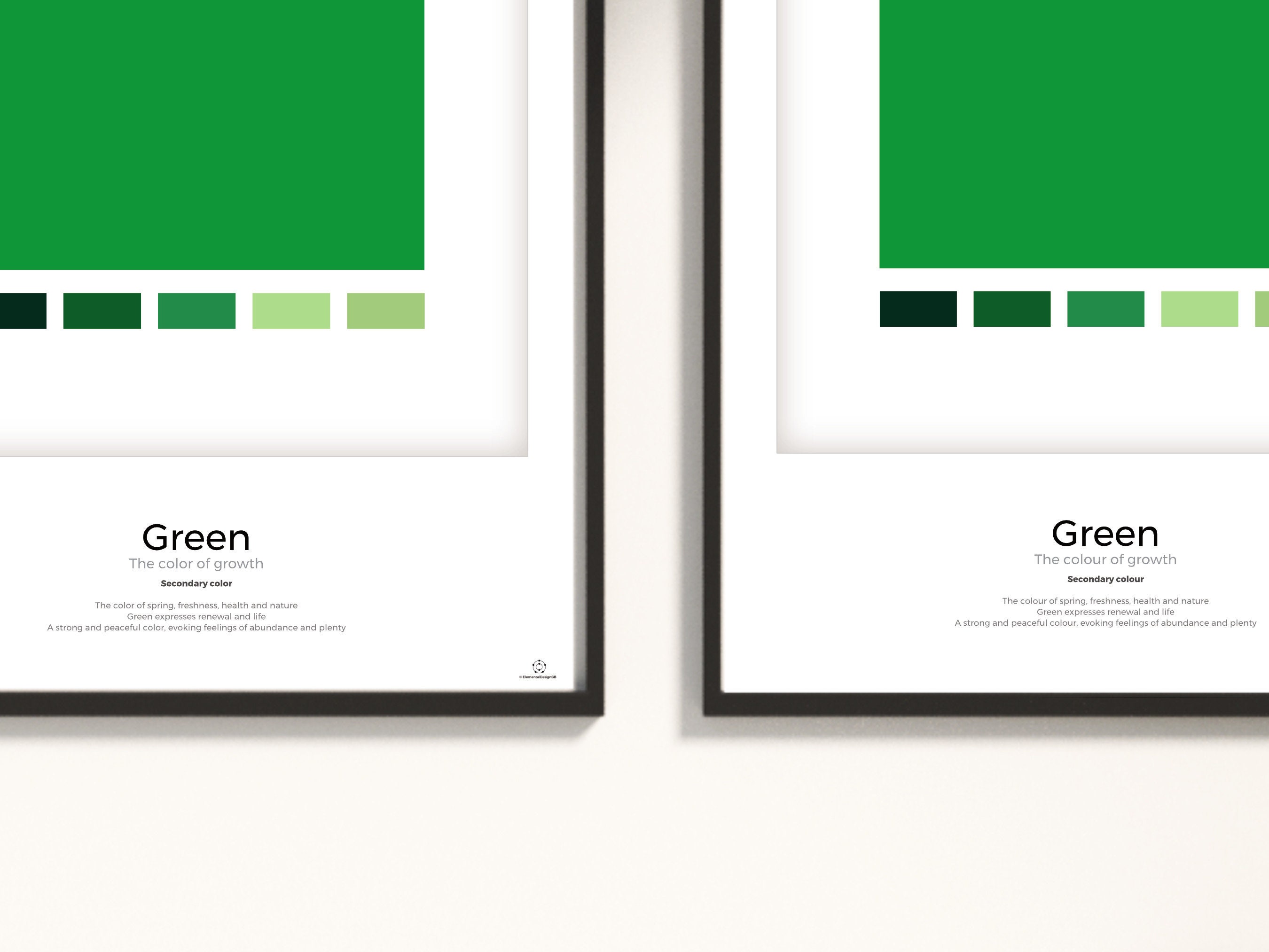 Colour Psychology GREEN, Color Theory Reference Poster, Artist/designer ...