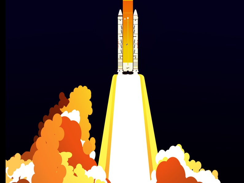 Artemis 1 NASA Rocket SLS Space Launch System Lift off Inspired ...