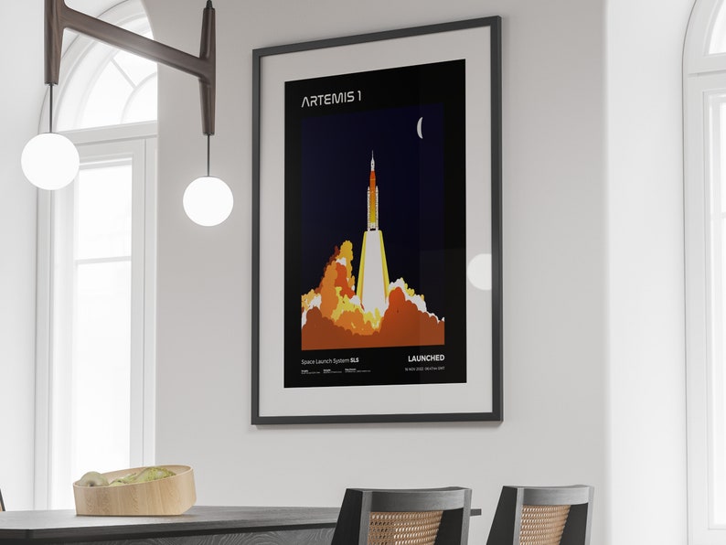 Artemis 1 NASA Rocket SLS Space Launch System Lift off Inspired ...