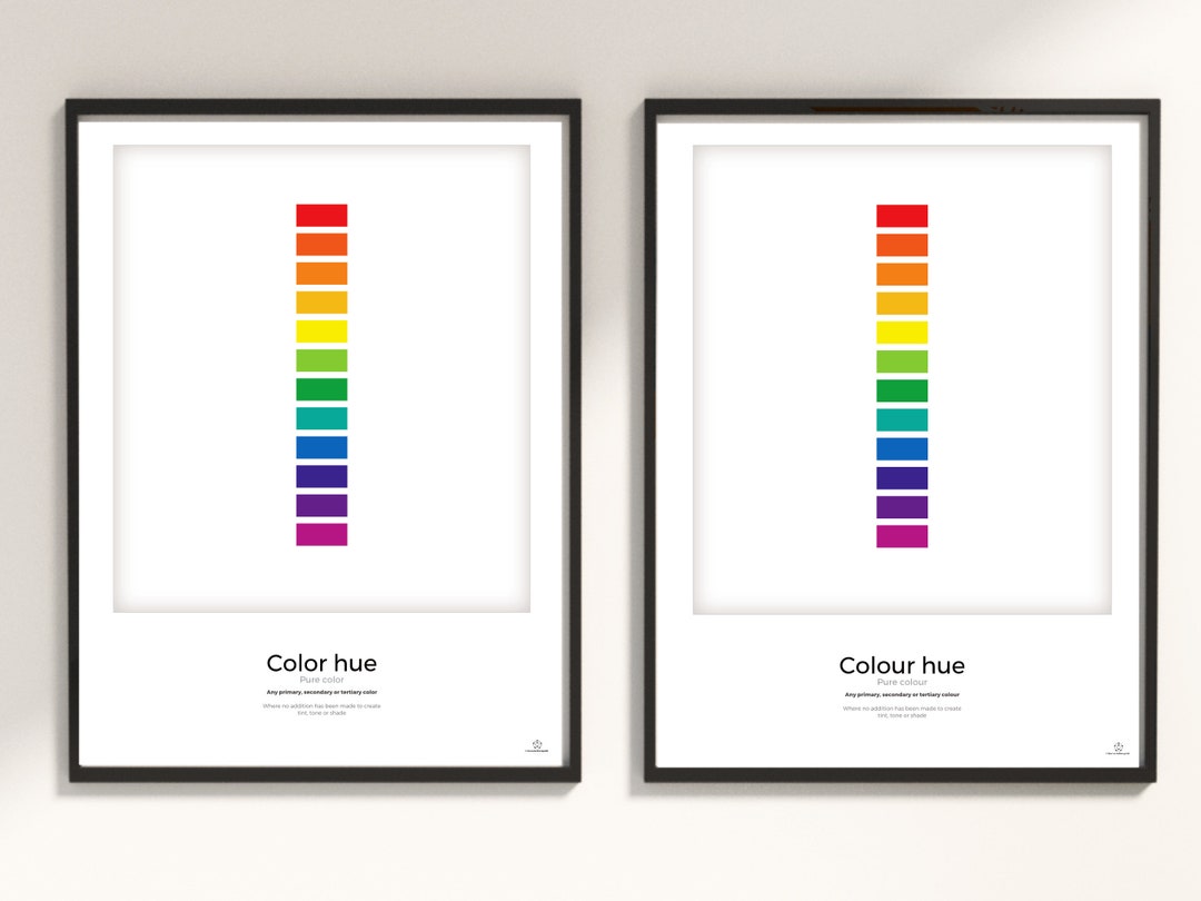 Color Theory HUE Reference Poster, Artist/designer Printable PDF ...