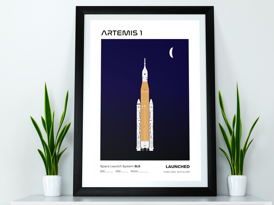 Artemis 1 NASA Rocket SLS Space Launch System Inspired Original Artwork ...