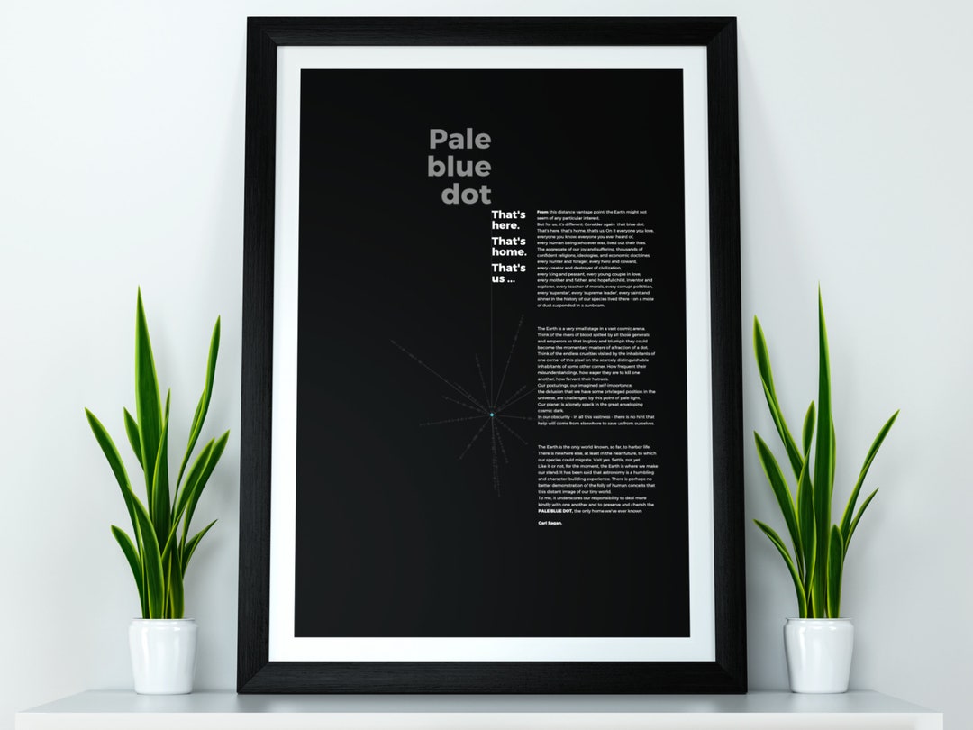 PALE BLUE DOT Voyager Carl Sagan Quote Abstract Art Astronomy Wall Art ...