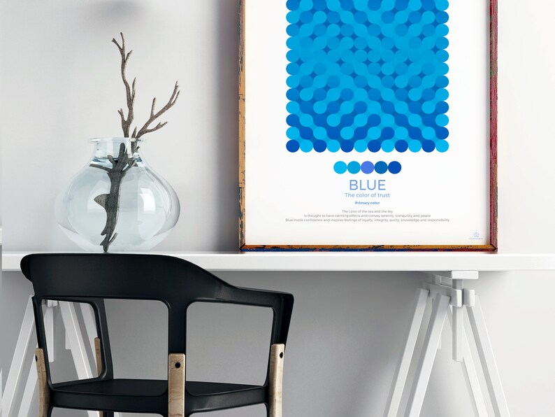 Blue Color Theory Art Print, Light & Dark Styles (PDF) - Etsy