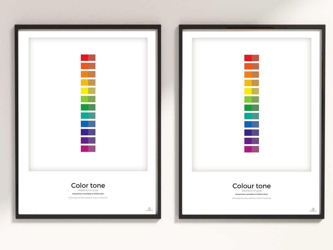 Color Theory TONE Reference Poster, Artist/designer Printable PDF ...