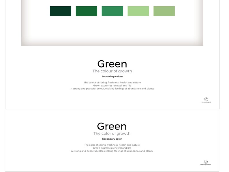 Colour Psychology GREEN, Color Theory Reference Poster, Artist/designer ...