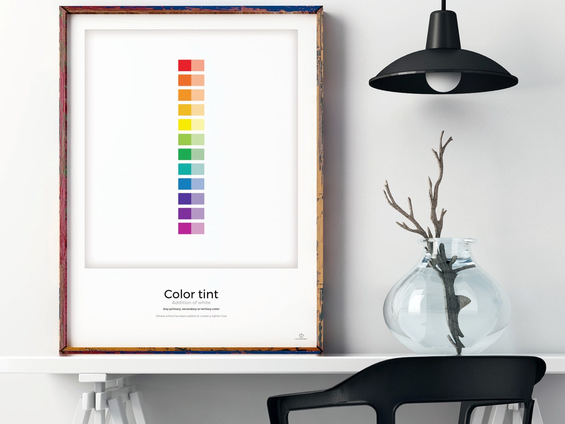 Color Theory TINT Reference Poster, Artist/designer Printable PDF ...
