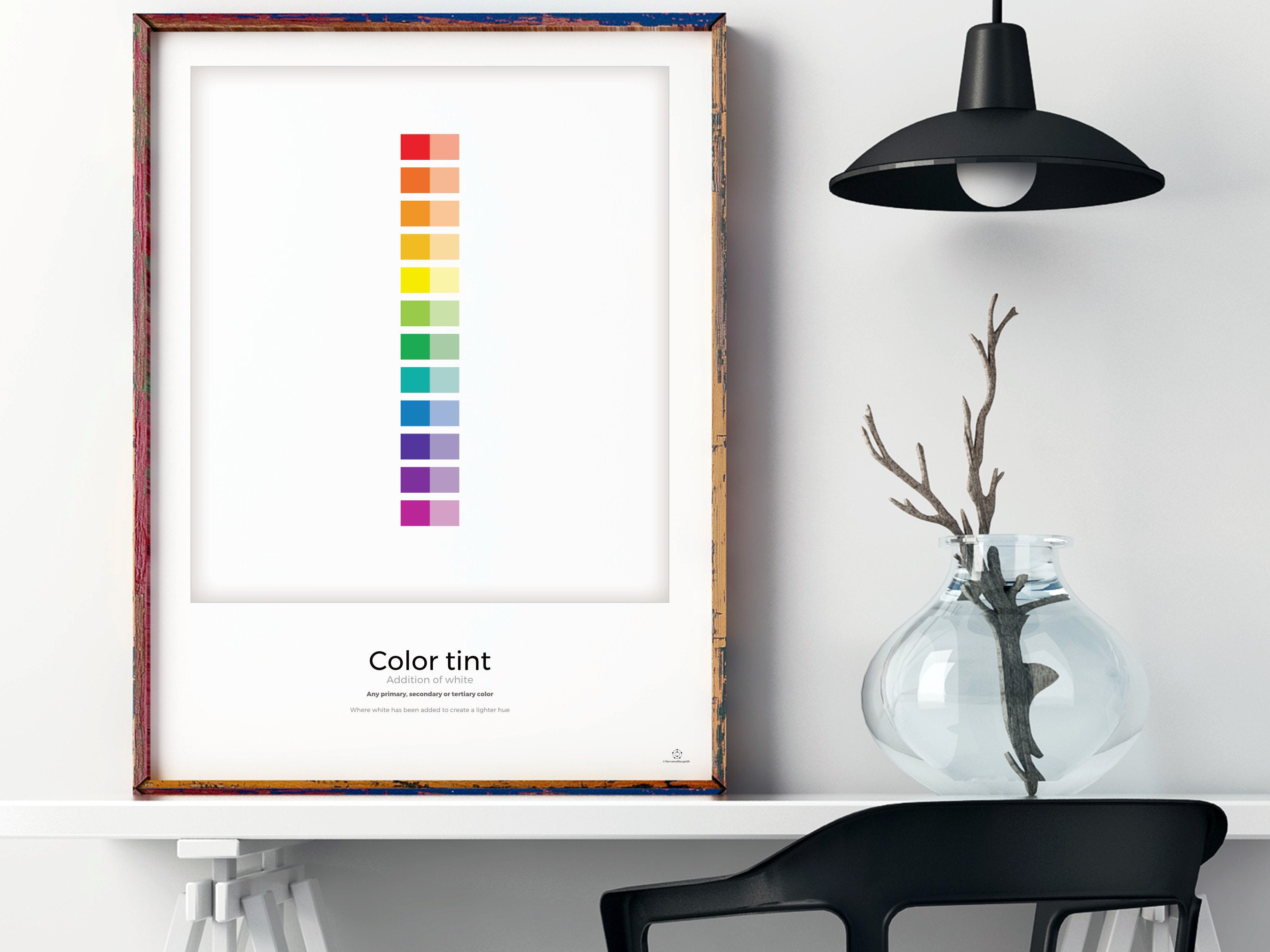 Color Theory TINT Reference Poster, Artist/designer Printable PDF ...