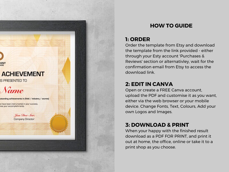 Editable Certificate of Achievement / Completion / Appreciation ...