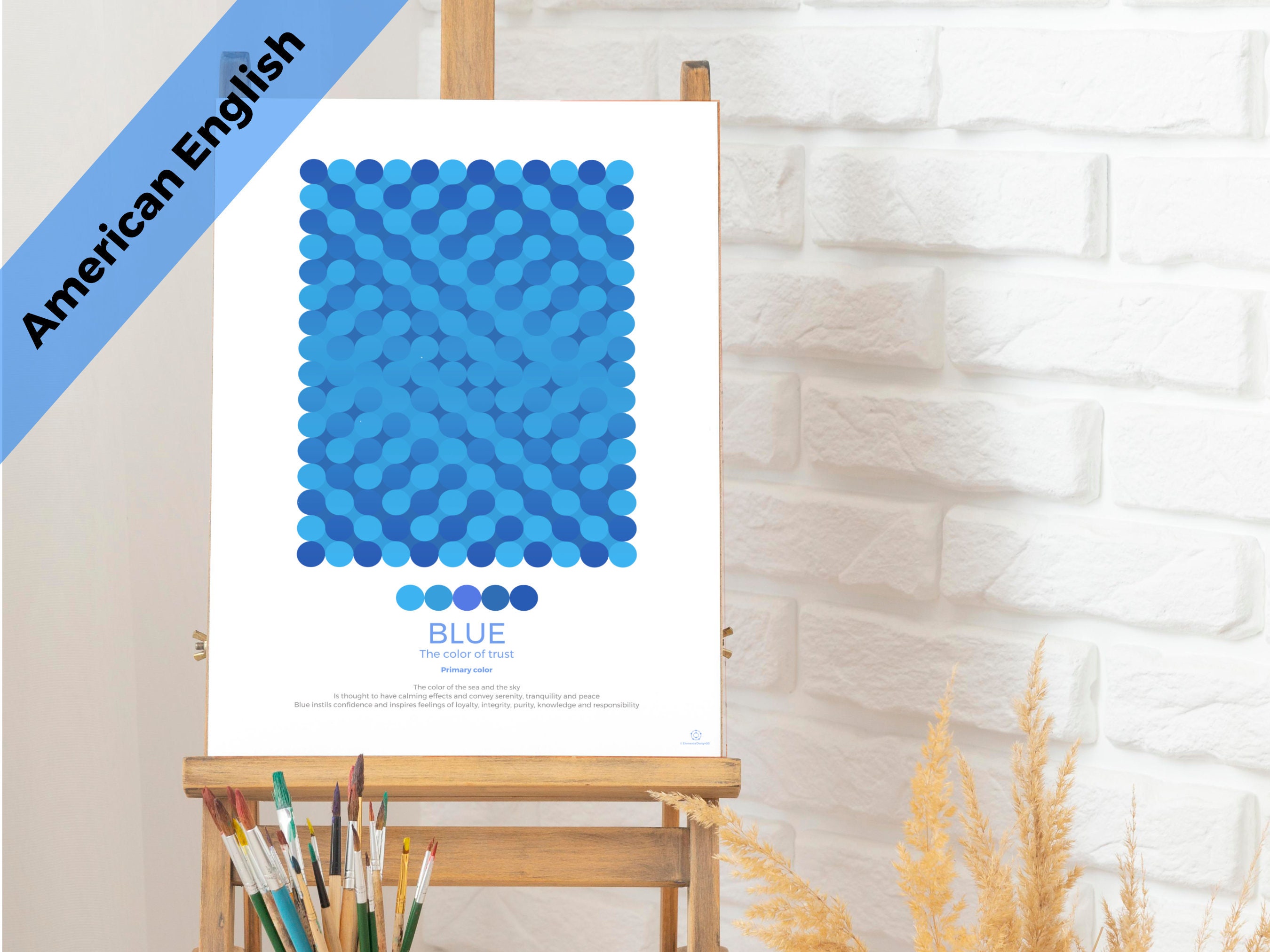 Color Psychology, BLUE V2, Light & Dark Color Theory, Reference Posters ...