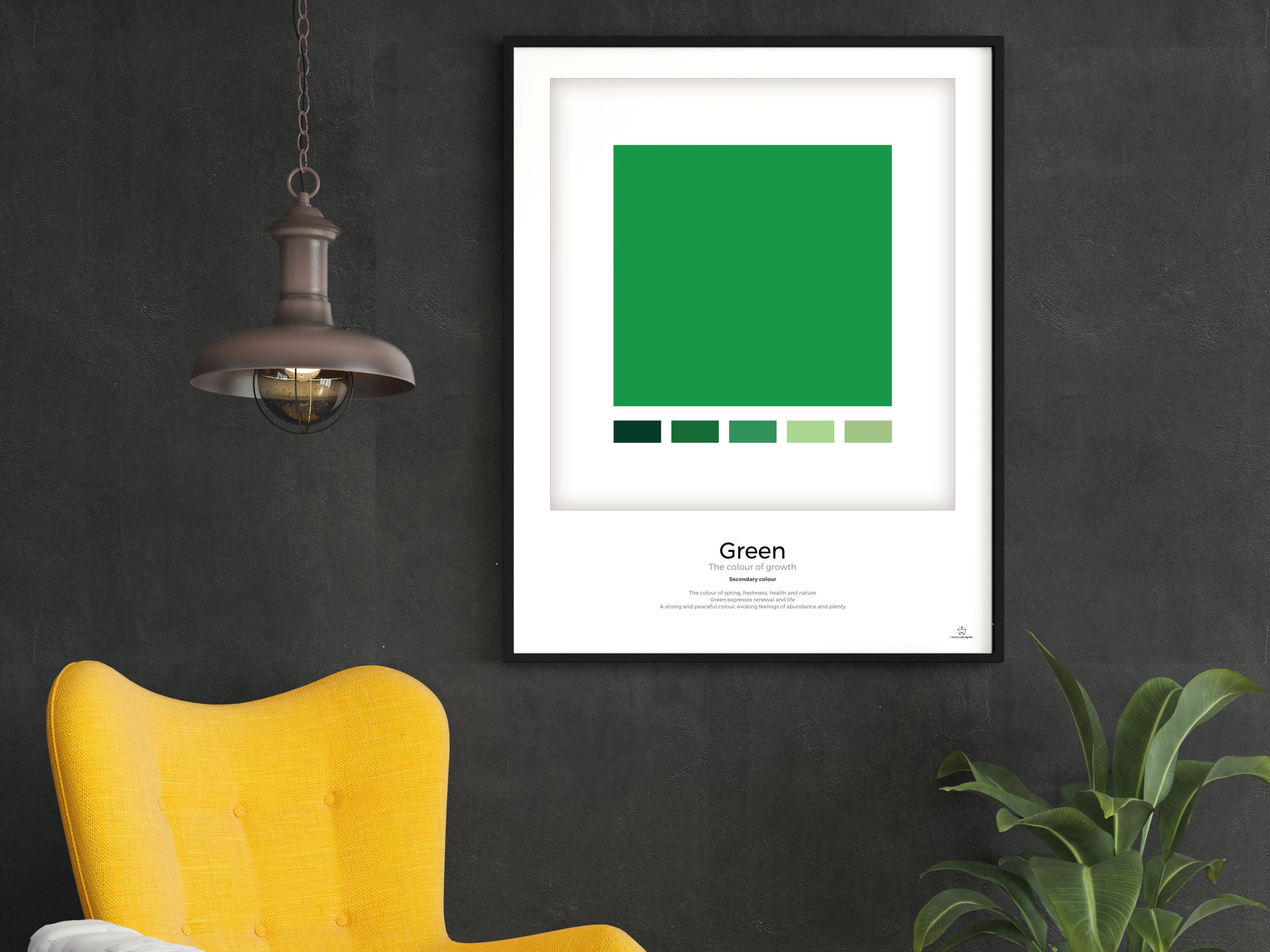 Colour Psychology GREEN, Color Theory Reference Poster, Artist/designer ...