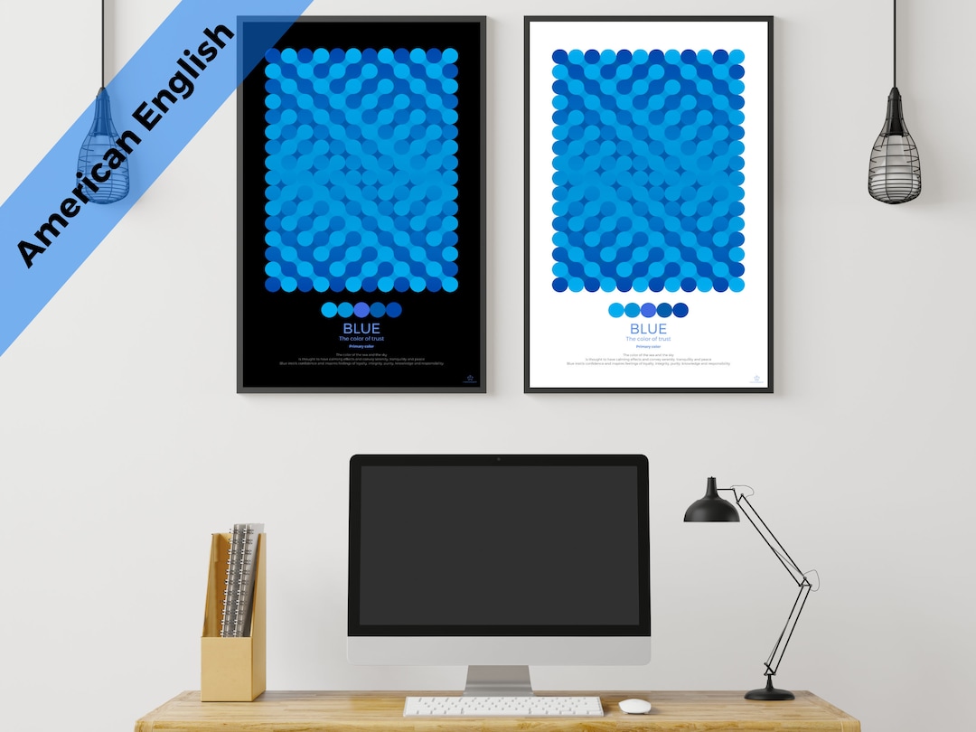 Color Psychology, BLUE V2, Light & Dark Color Theory, Reference Posters ...