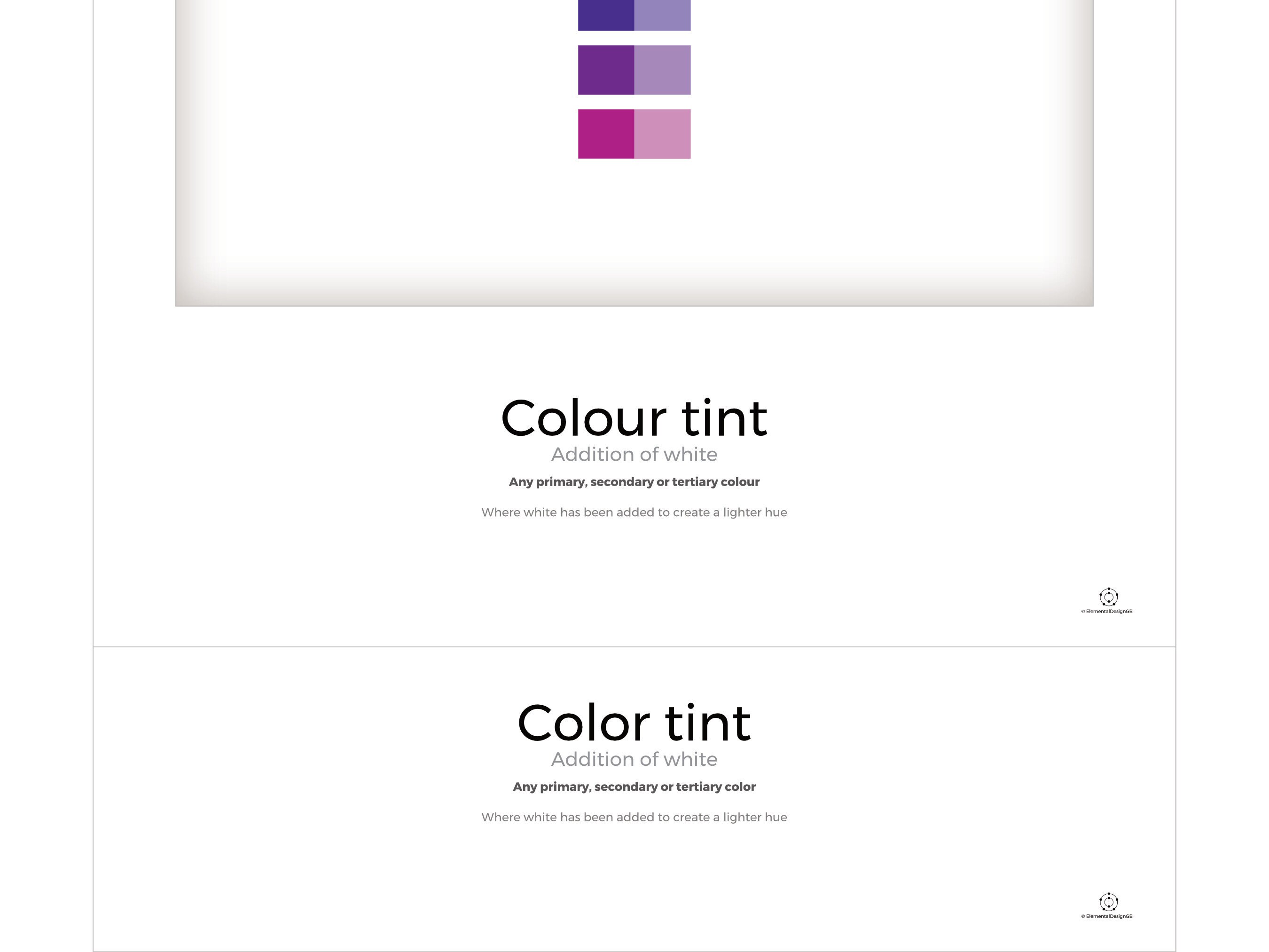 Color Theory TINT Reference Poster, Artist/designer Printable PDF ...