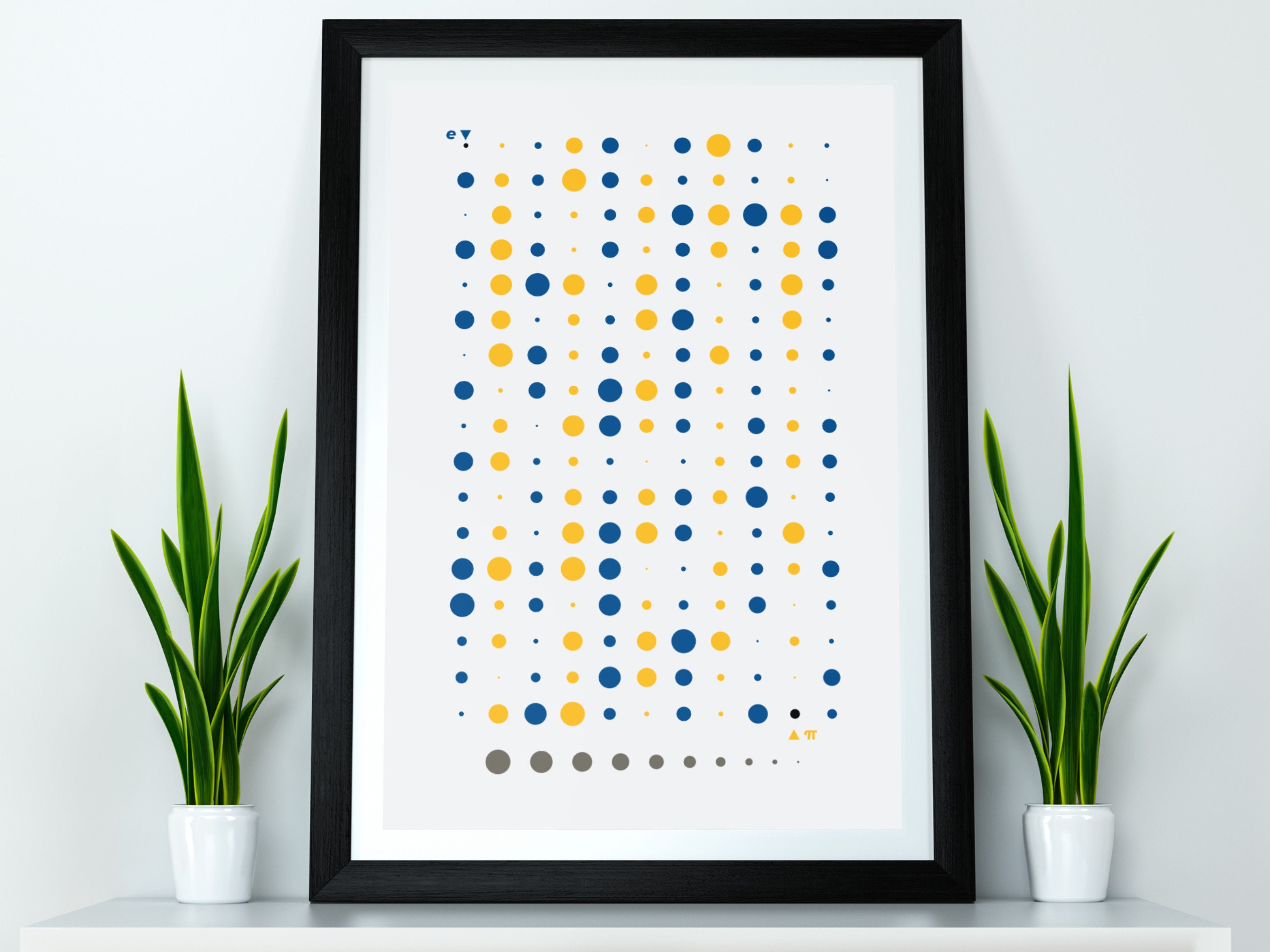 Irrational Number - Pi and Euler's Number Original Art Print, Leonhard ...