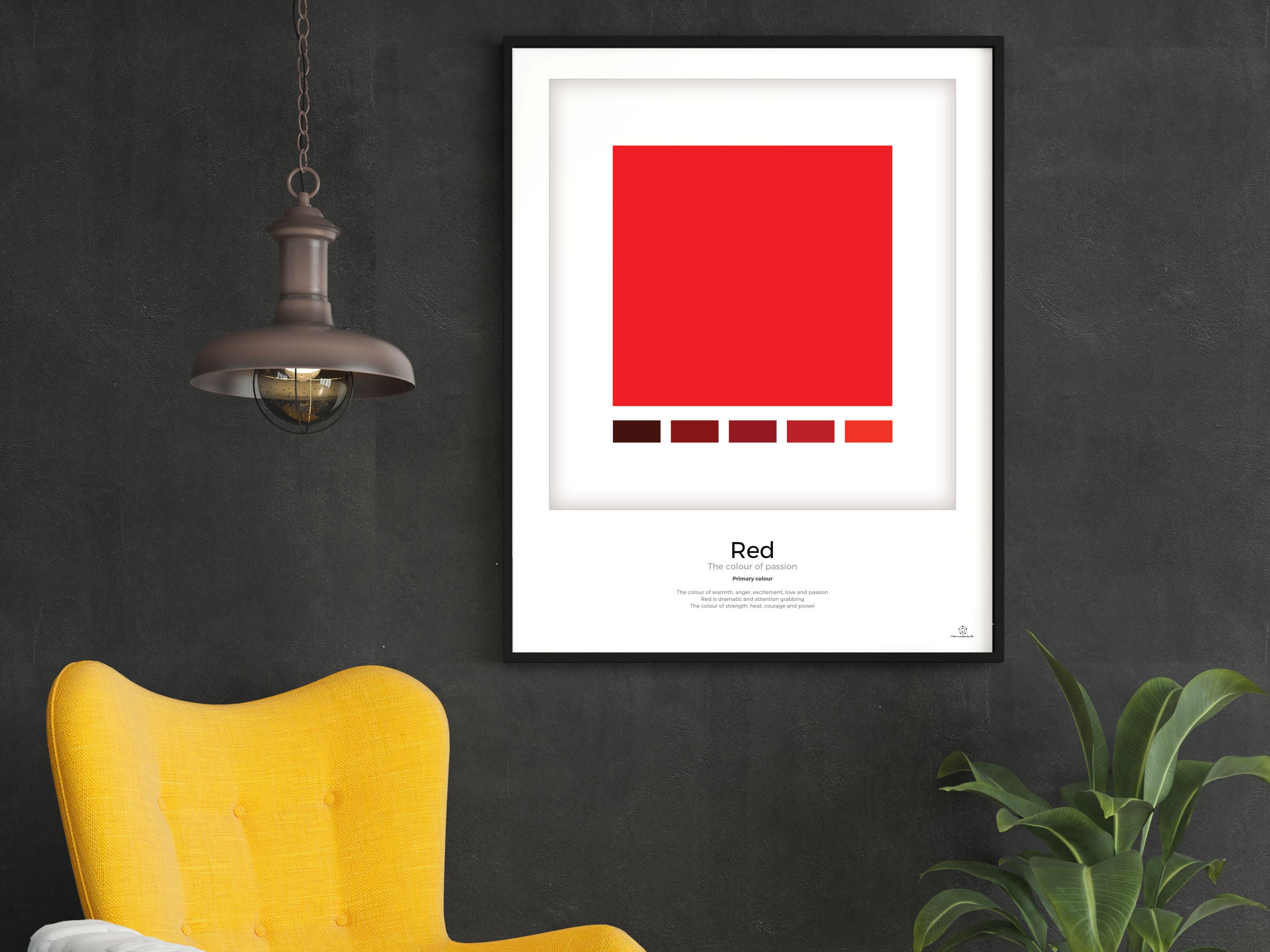 Colour Psychology RED, Color Theory Reference Poster, Artist/designer ...