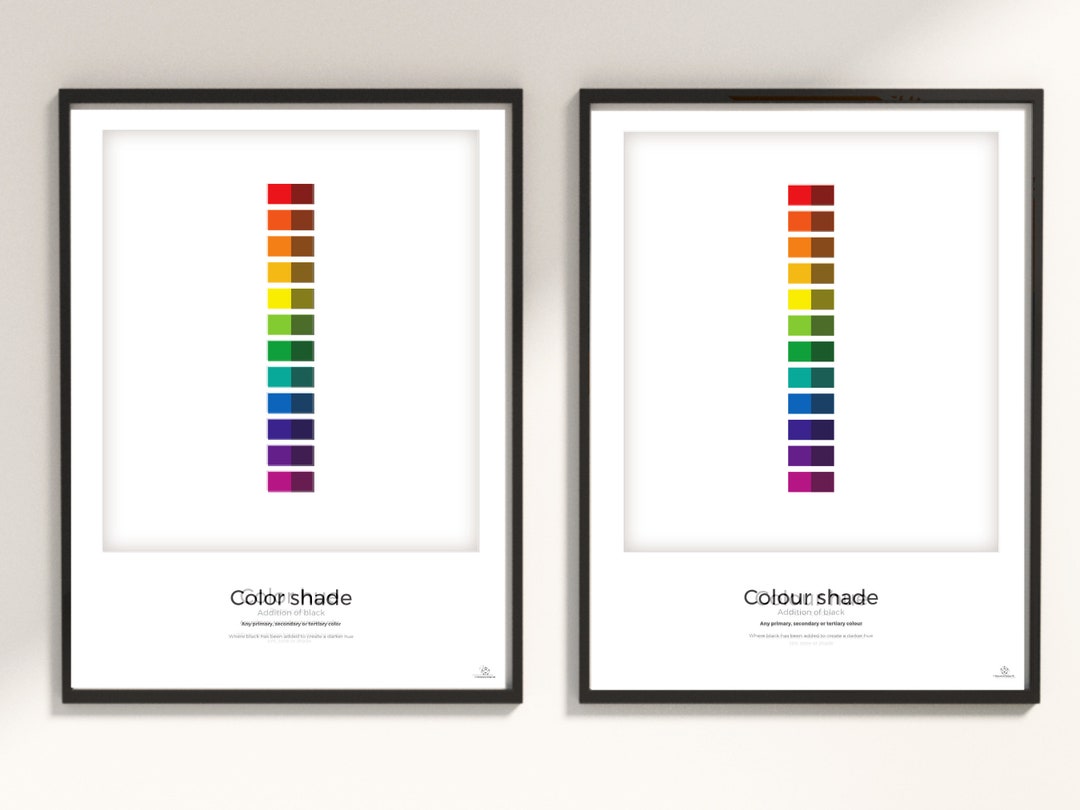 Color Theory SHADE Reference Poster, Artist/designer Printable PDF ...