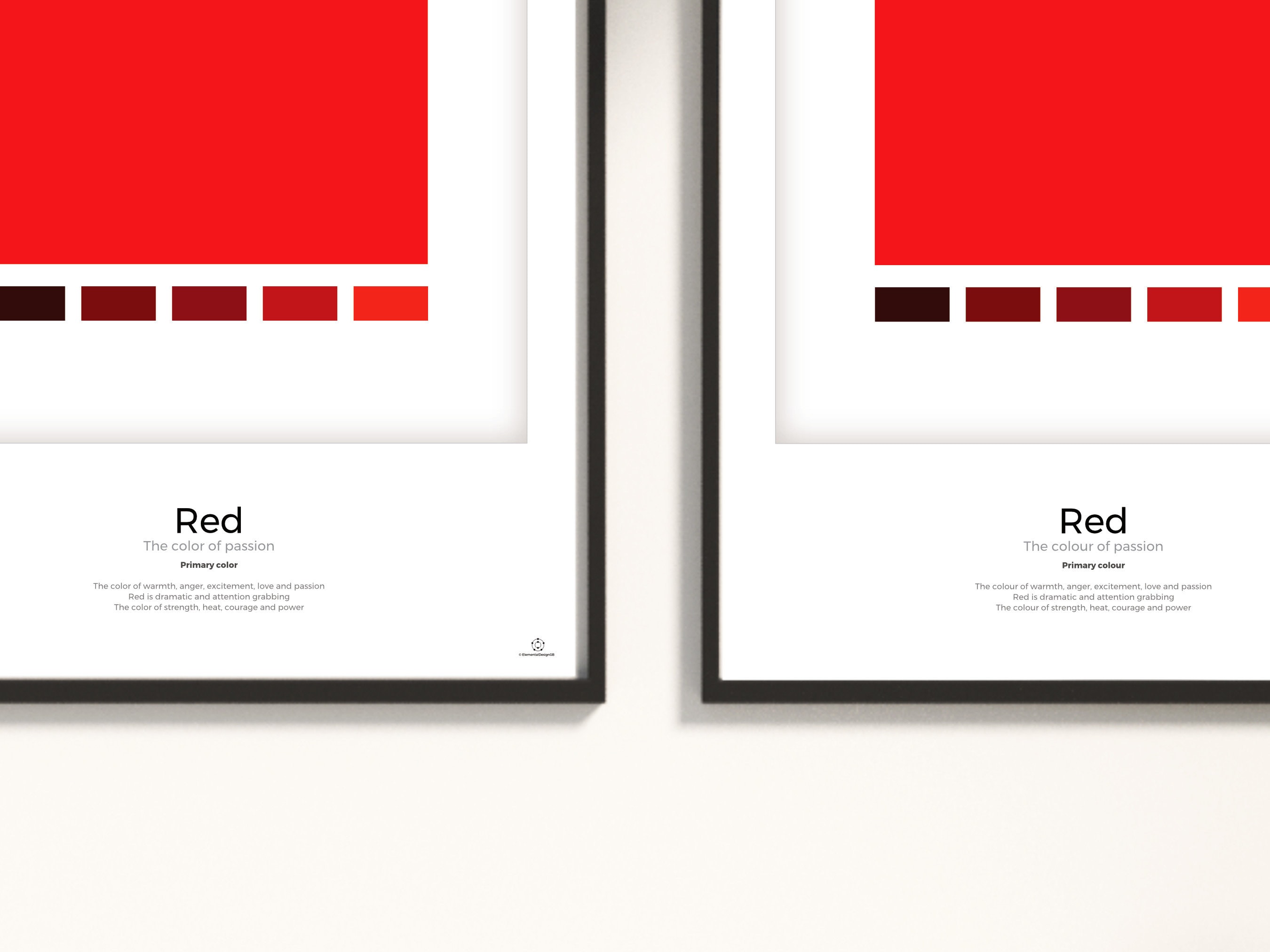 Colour Psychology RED, Color Theory Reference Poster, Artist/designer ...