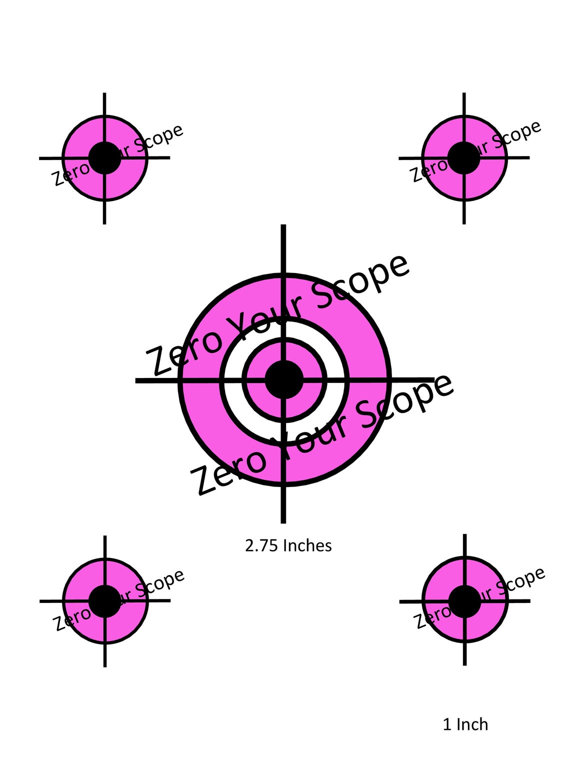 TARGETS-18 Targets Pdfs- 2 With MIL Dot Markings-multiple Sizes ...