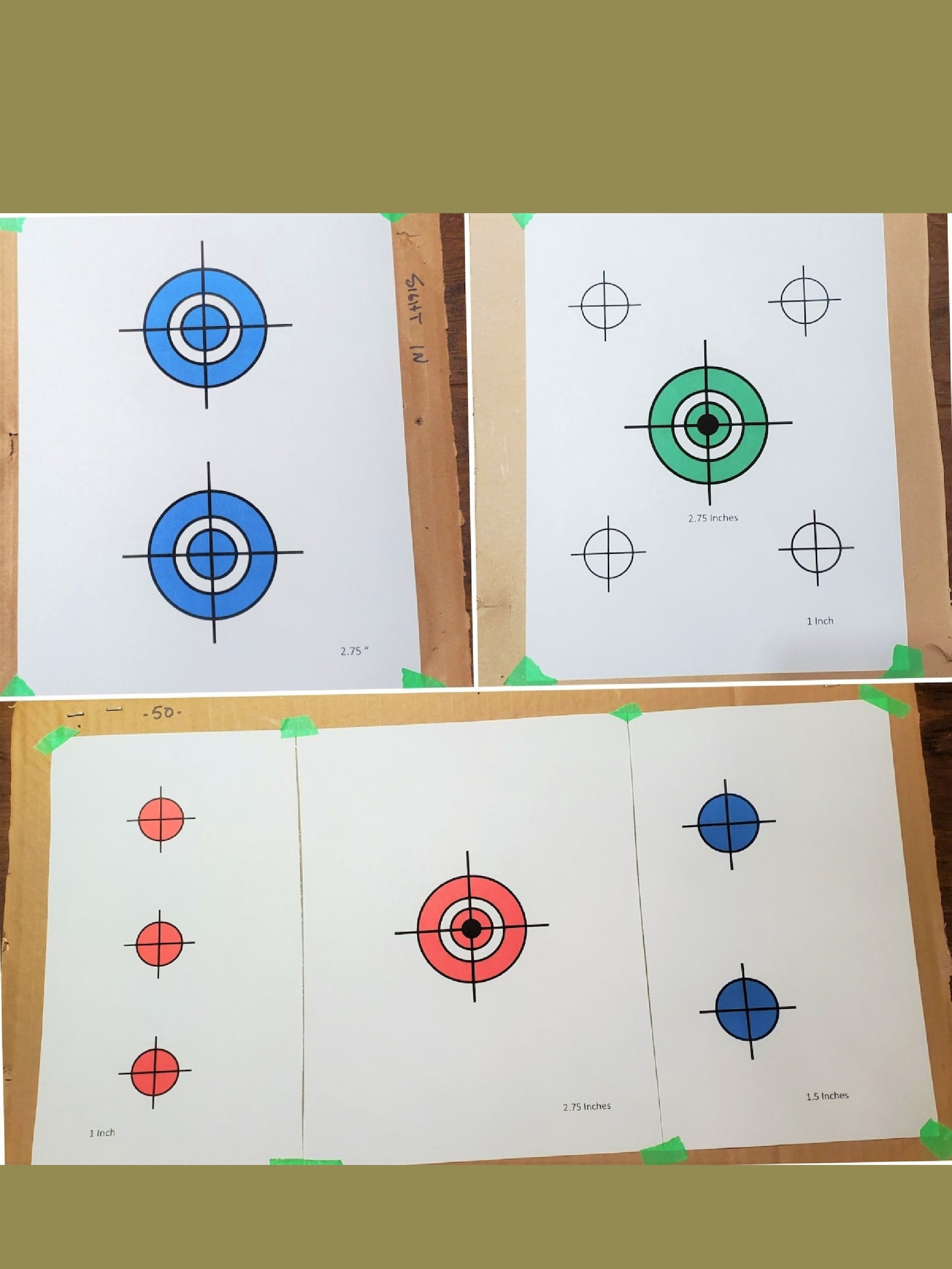 TARGETS-18 Targets Pdfs- 2 With MIL Dot Markings-multiple Sizes ...