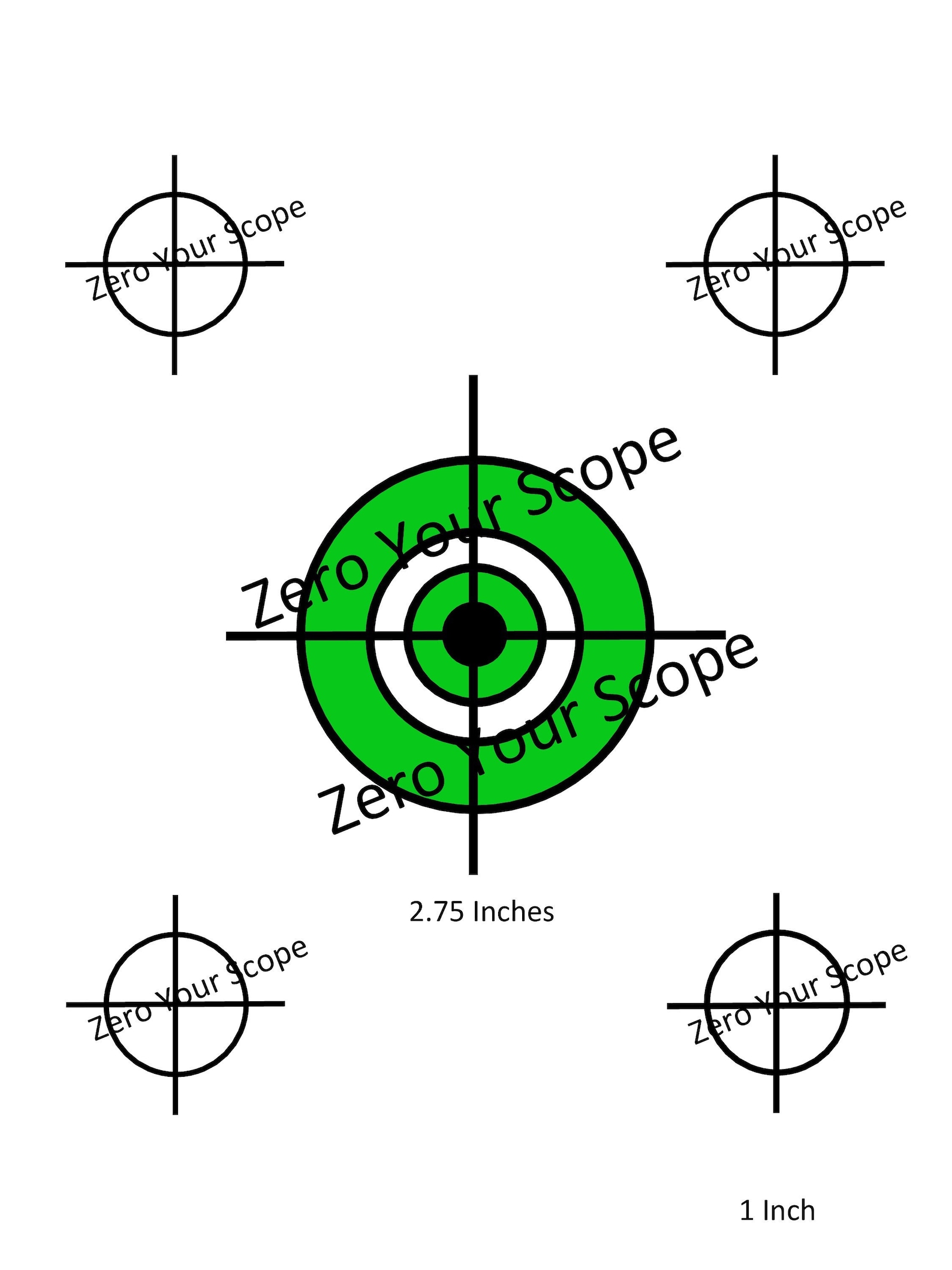TARGETS-18 Targets Pdfs- 2 With MIL Dot Markings-multiple Sizes ...