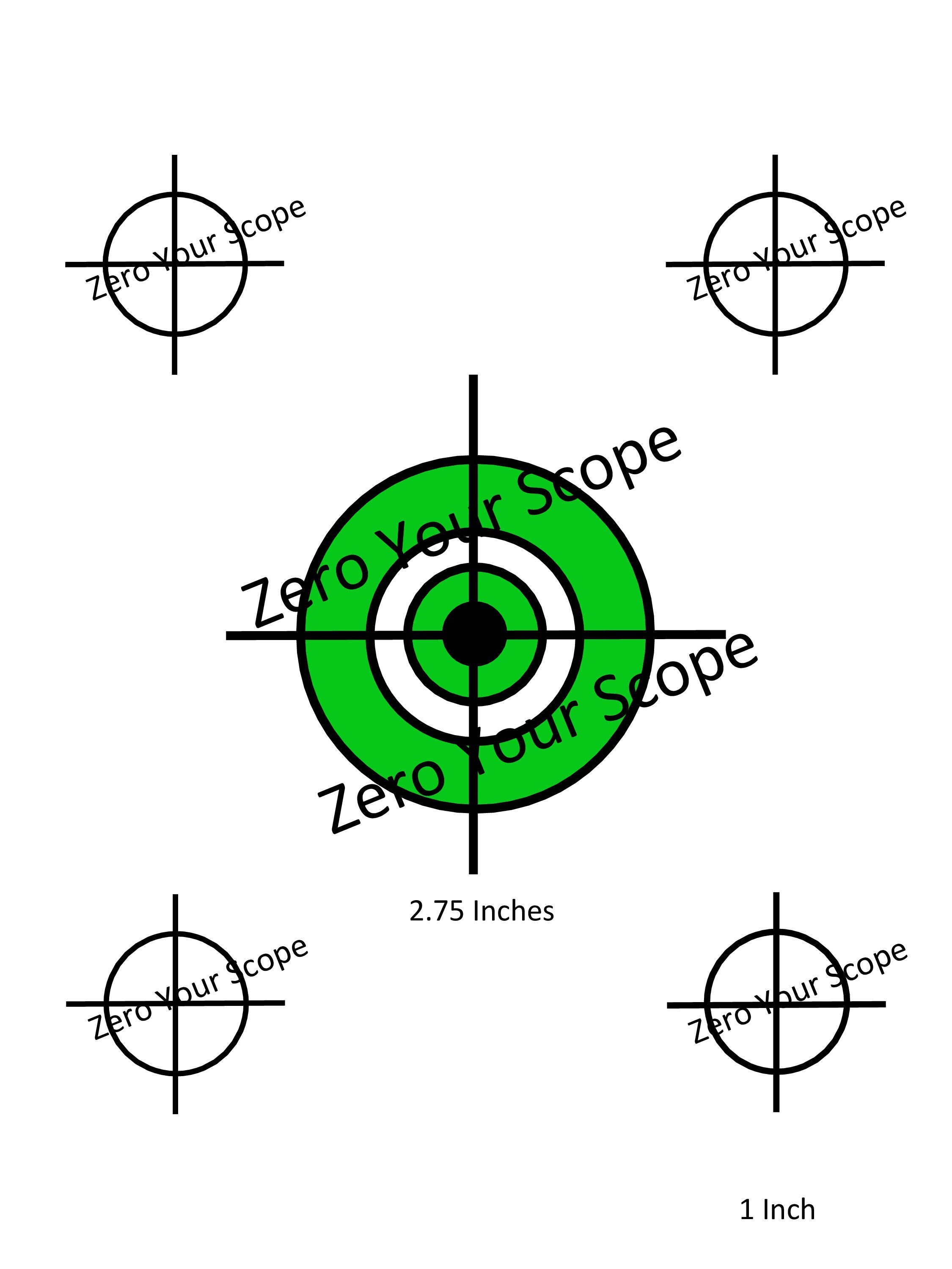 TARGETS-18 Targets Pdfs- 2 With MIL Dot Markings-multiple Sizes ...