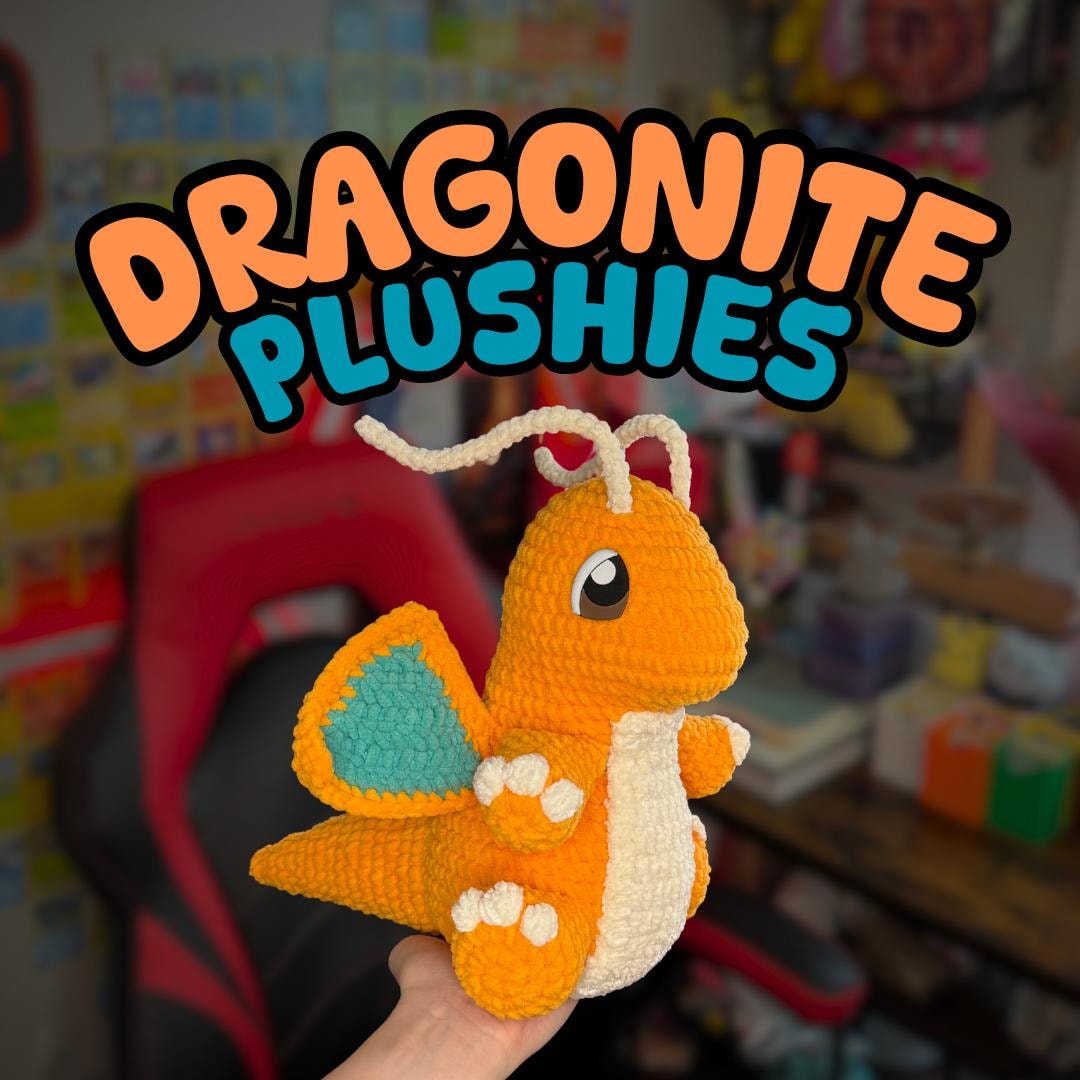 Dragonite Crochet Plush, Pokemon Inspired - Etsy