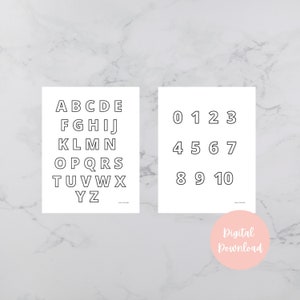 Preschool/classroom/homeschool Alphabet and Numbers Educational Bundle ...