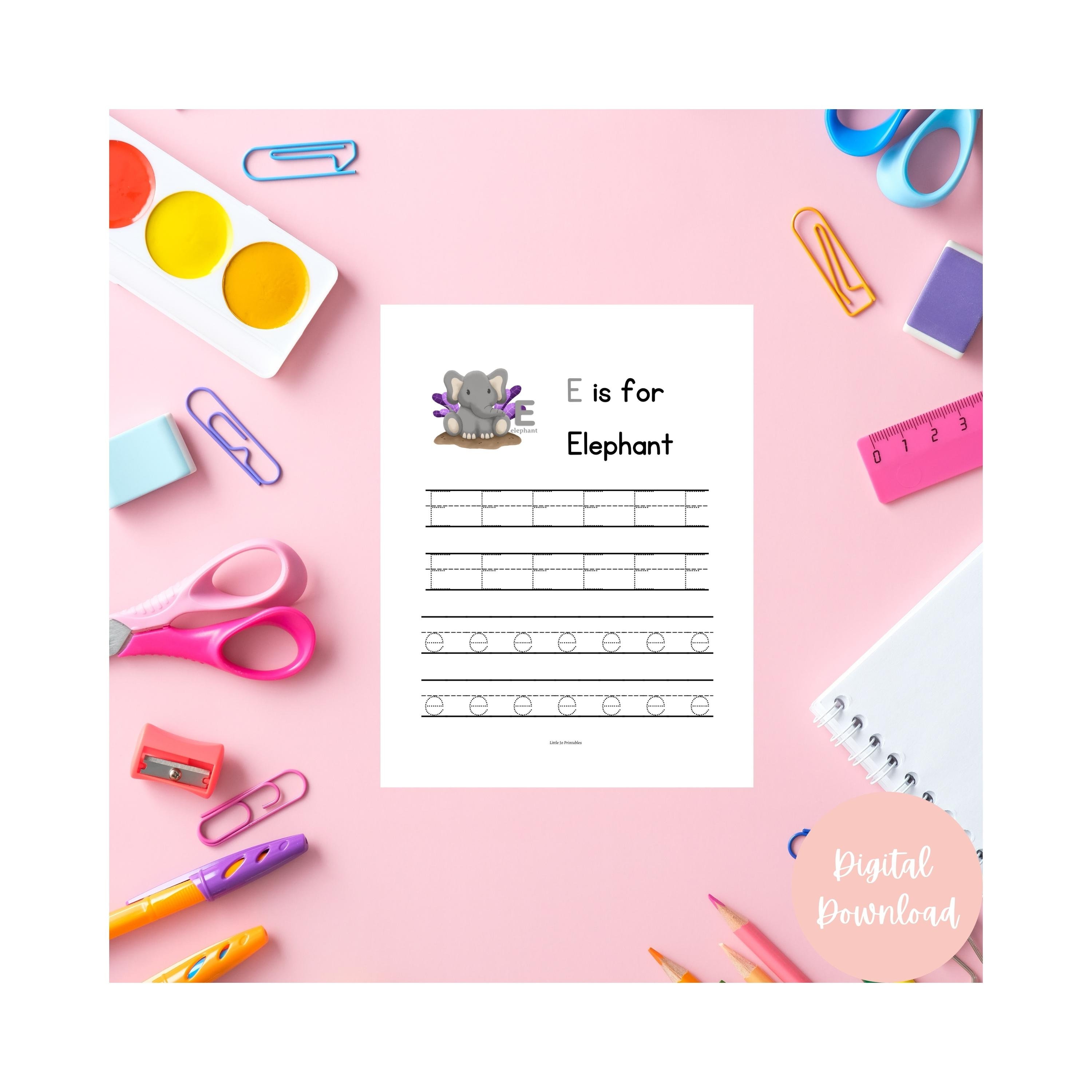 26 Page Alphabet Tracing Workbook, Handwriting Practice Sheet ...