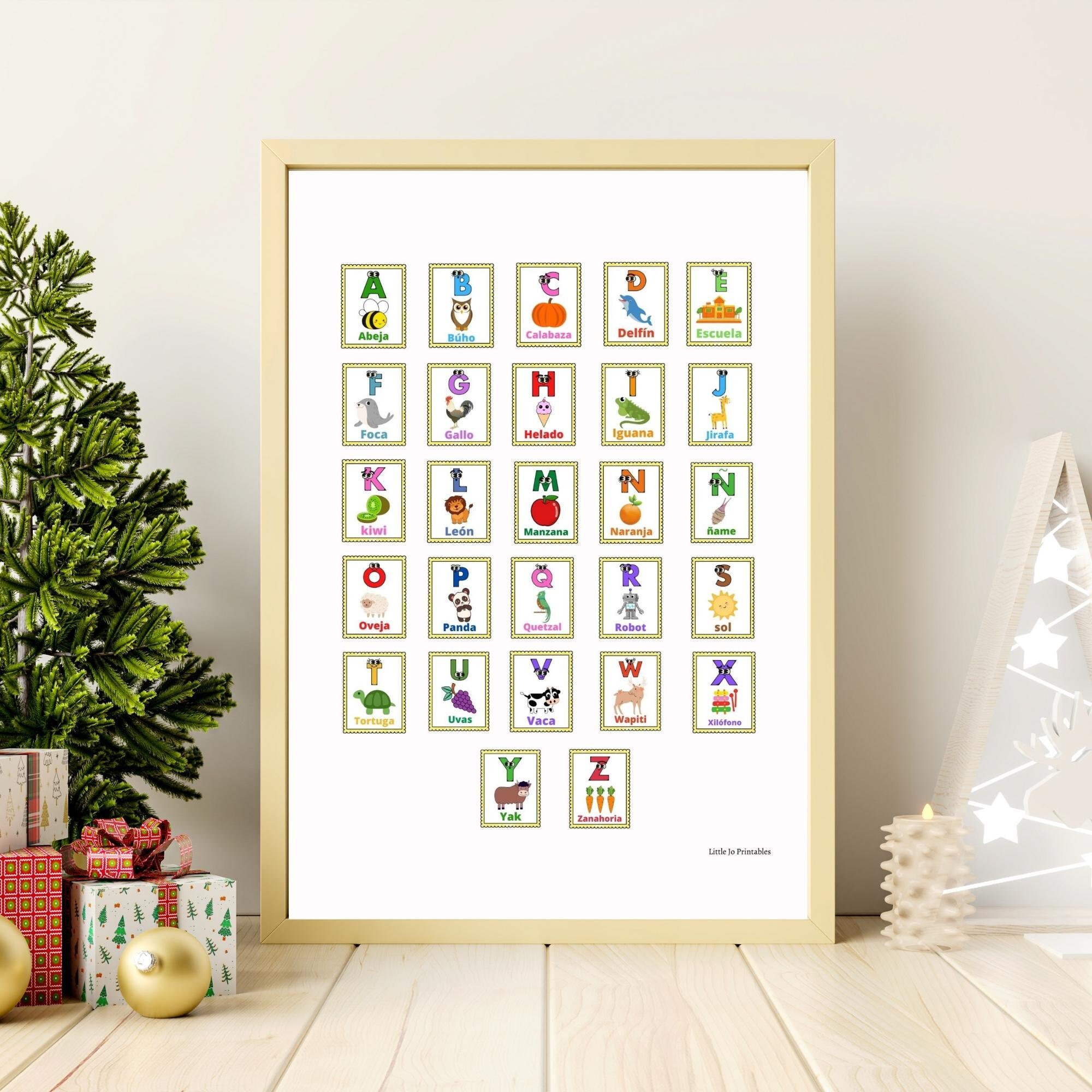 Spanish Alphabet Poster for the Classroom and Playroom, Alphabet ...