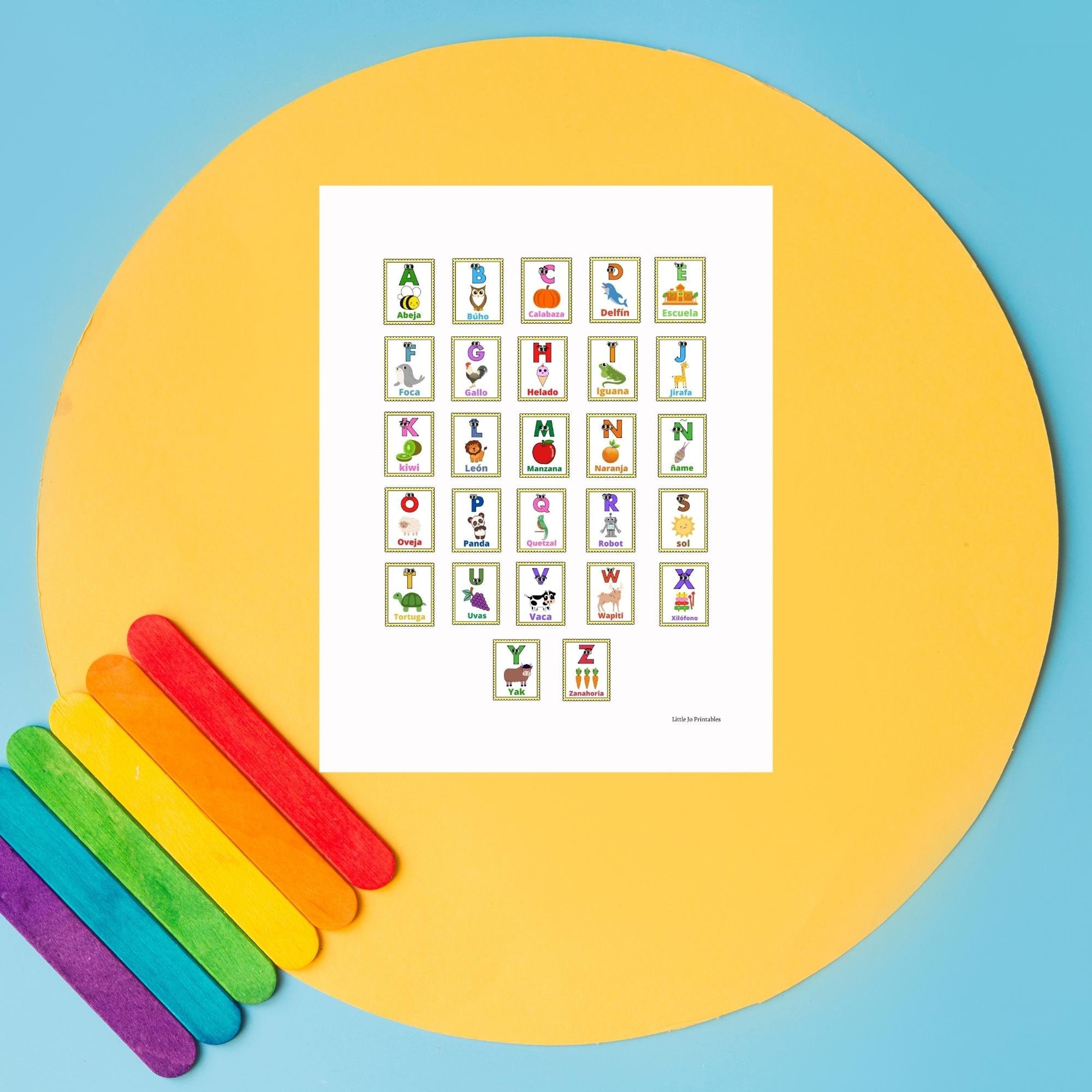 Spanish Alphabet Poster for the Classroom and Playroom, Alphabet ...
