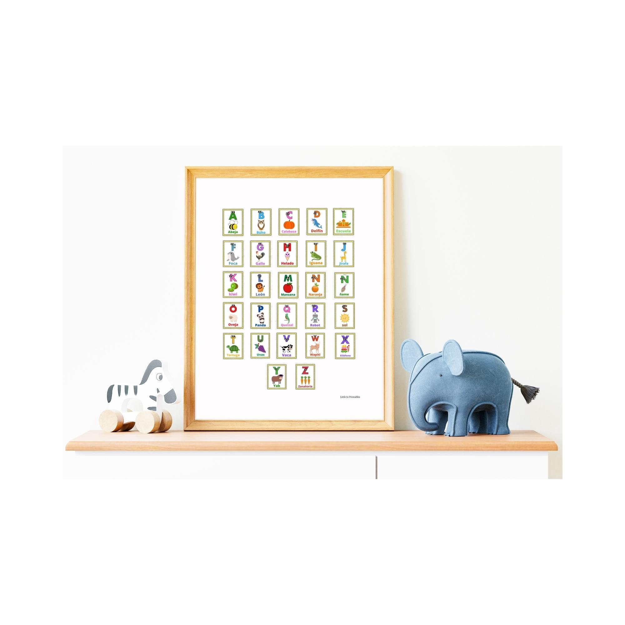 Spanish Alphabet Poster for the Classroom and Playroom, Alphabet ...
