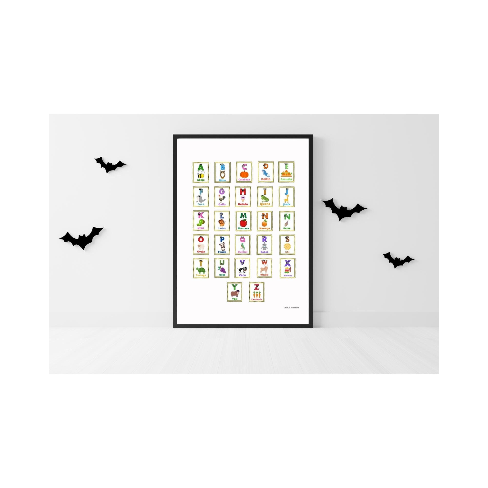 Spanish Alphabet Poster for the Classroom and Playroom, Alphabet ...