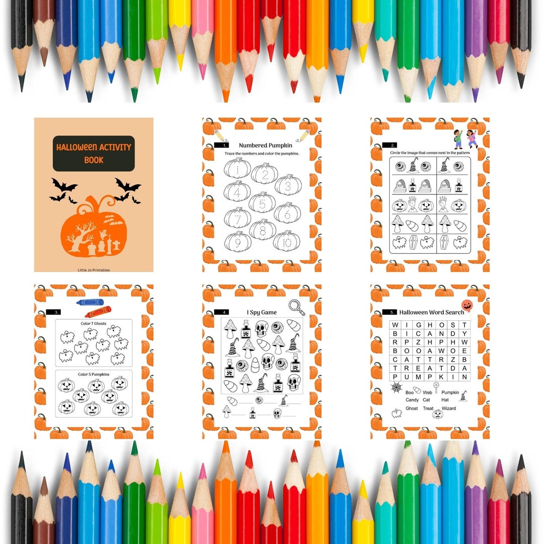 Halloween Activity Bundle Printable, Halloween Activity Worksheets, 33 ...
