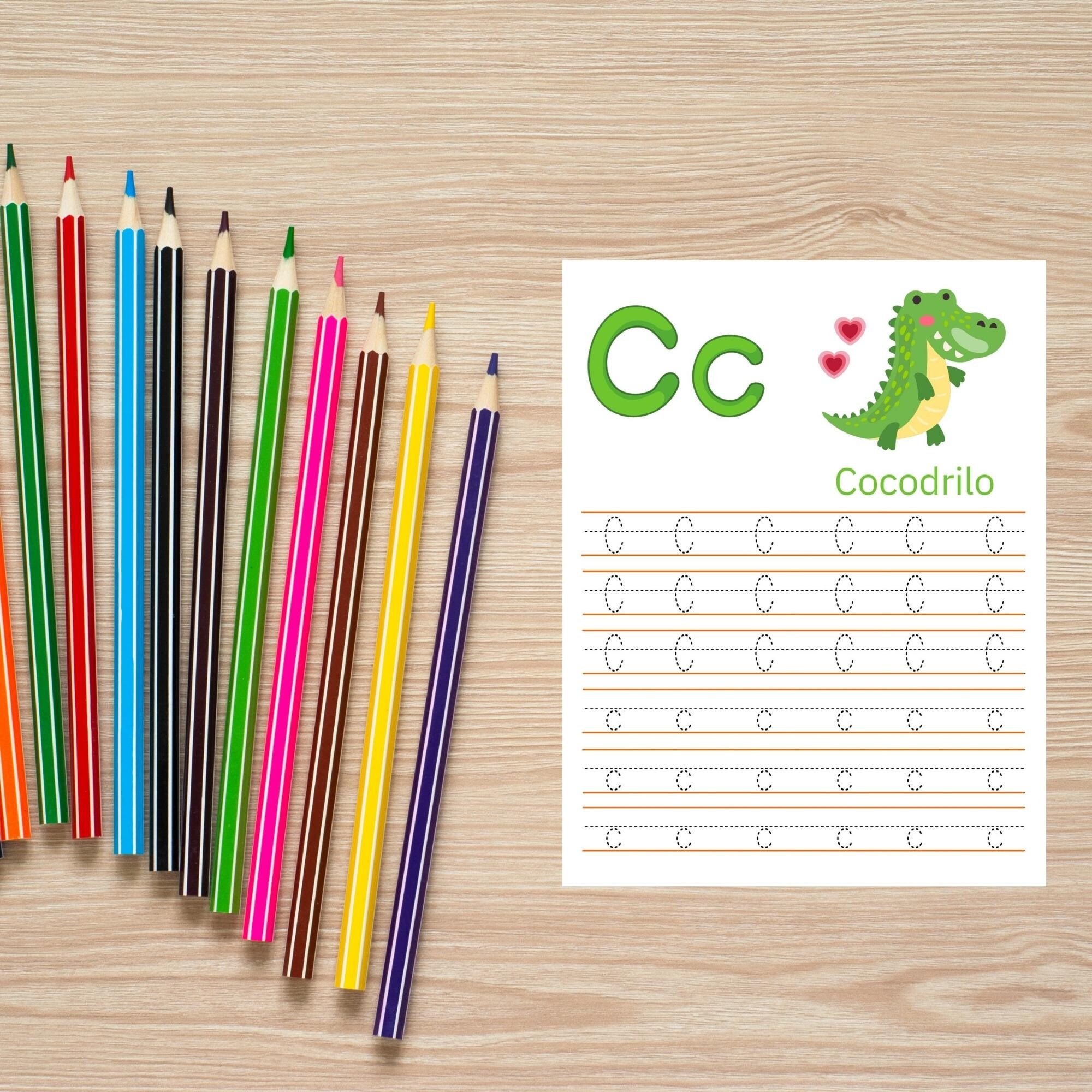 Spanish Learn to Write Printable, Alphabet Digital Download, Toddler ...