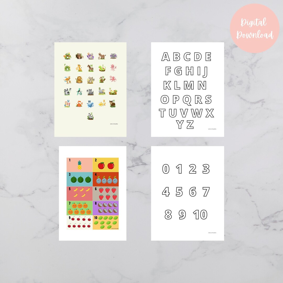 Preschool/classroom/homeschool Alphabet and Numbers Educational Bundle ...
